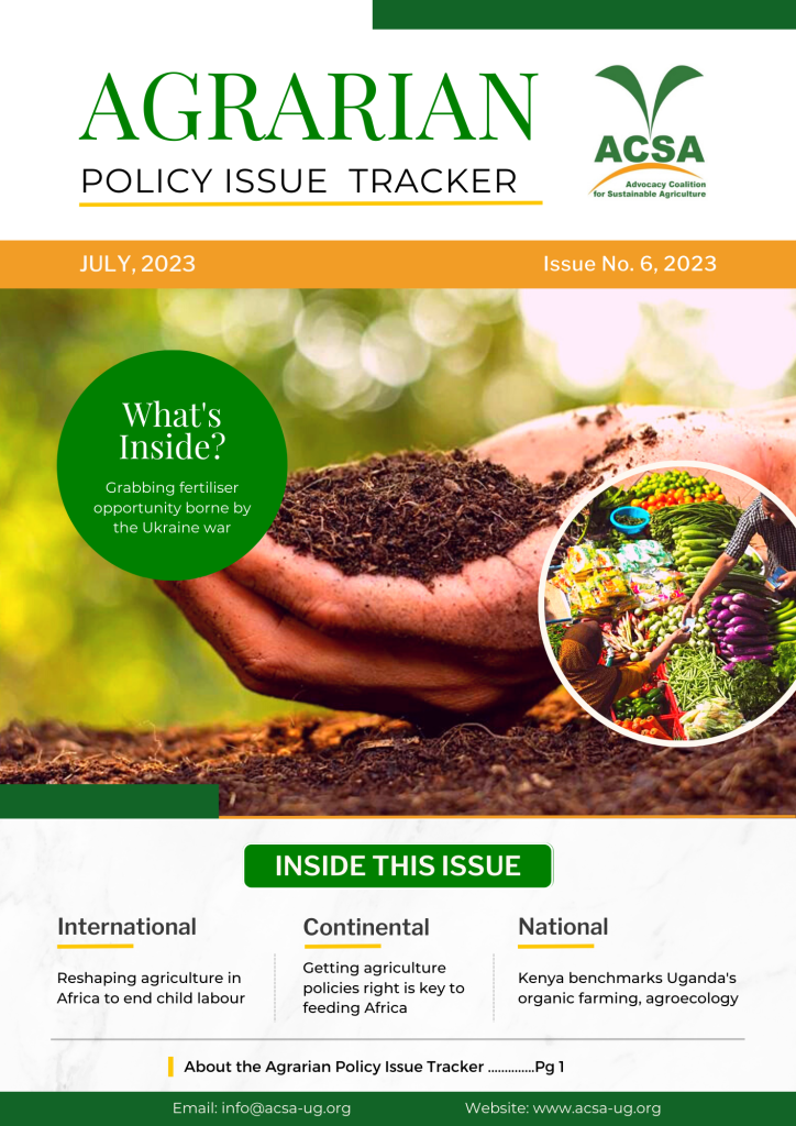 Agrarian Policy Issue Tracker – ACSA Uganda