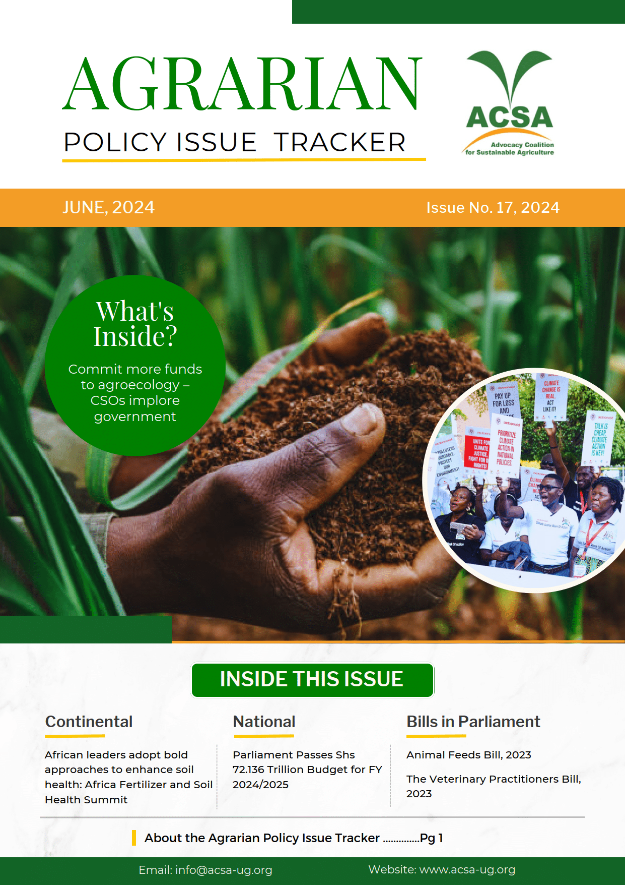 Agrarian Policy Issue Tracker – ACSA Uganda